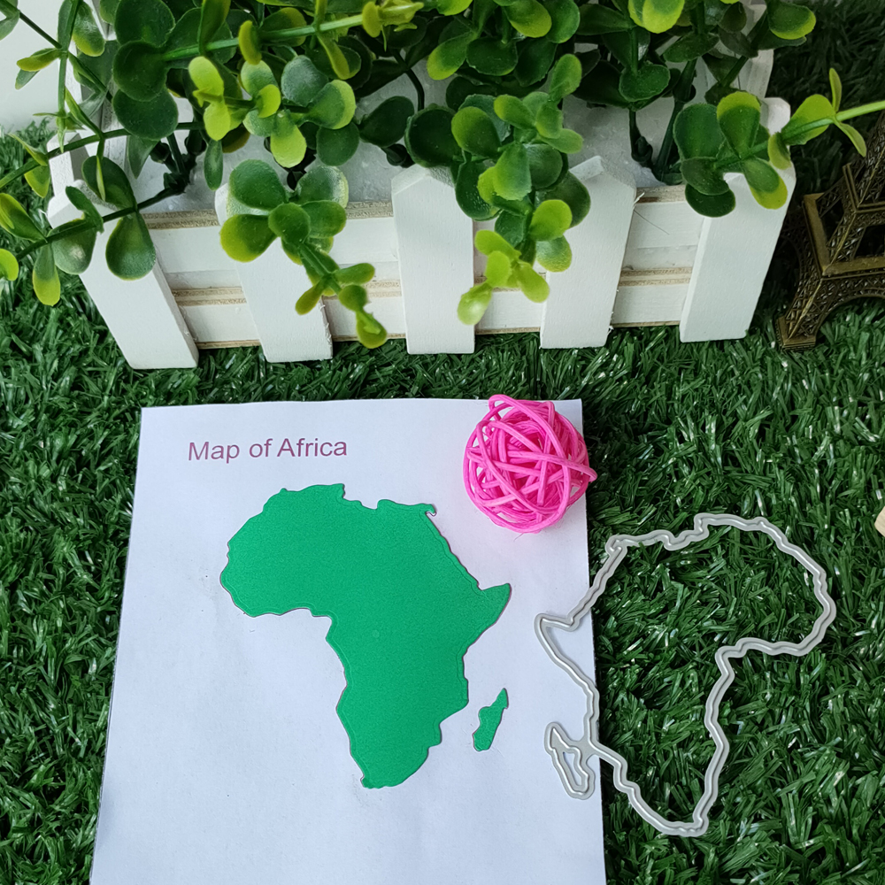 Nigikala cutting Die Map of Africa DIY scrapbook Decoration process Die ...