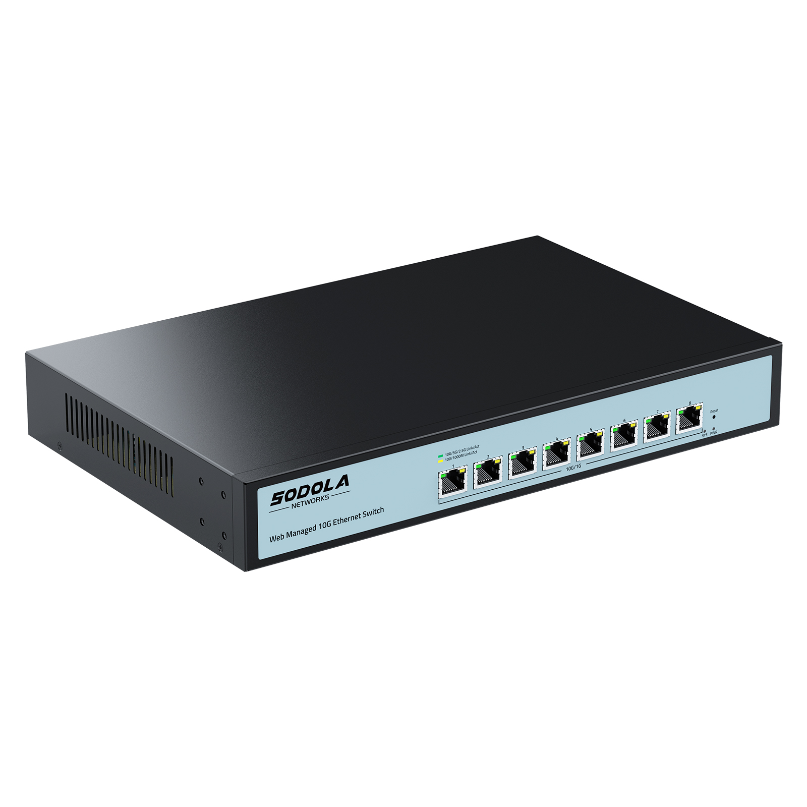 8 Port 10Gb Easy Web Managed Switch, 8 x 10G RJ-45 Ports, 160Gbps ...