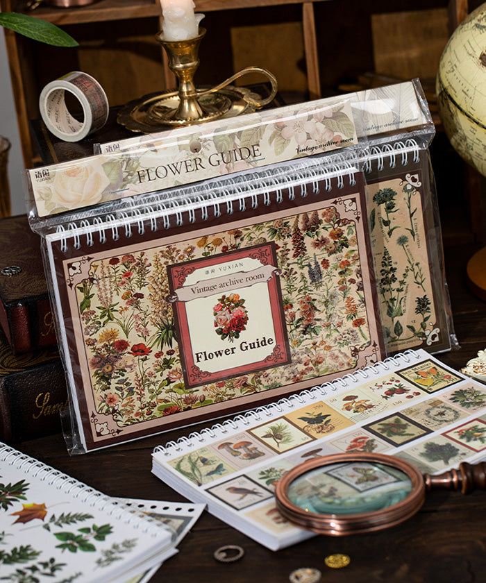 50 Sheets Vintage Archive Room Washi Sticker Book