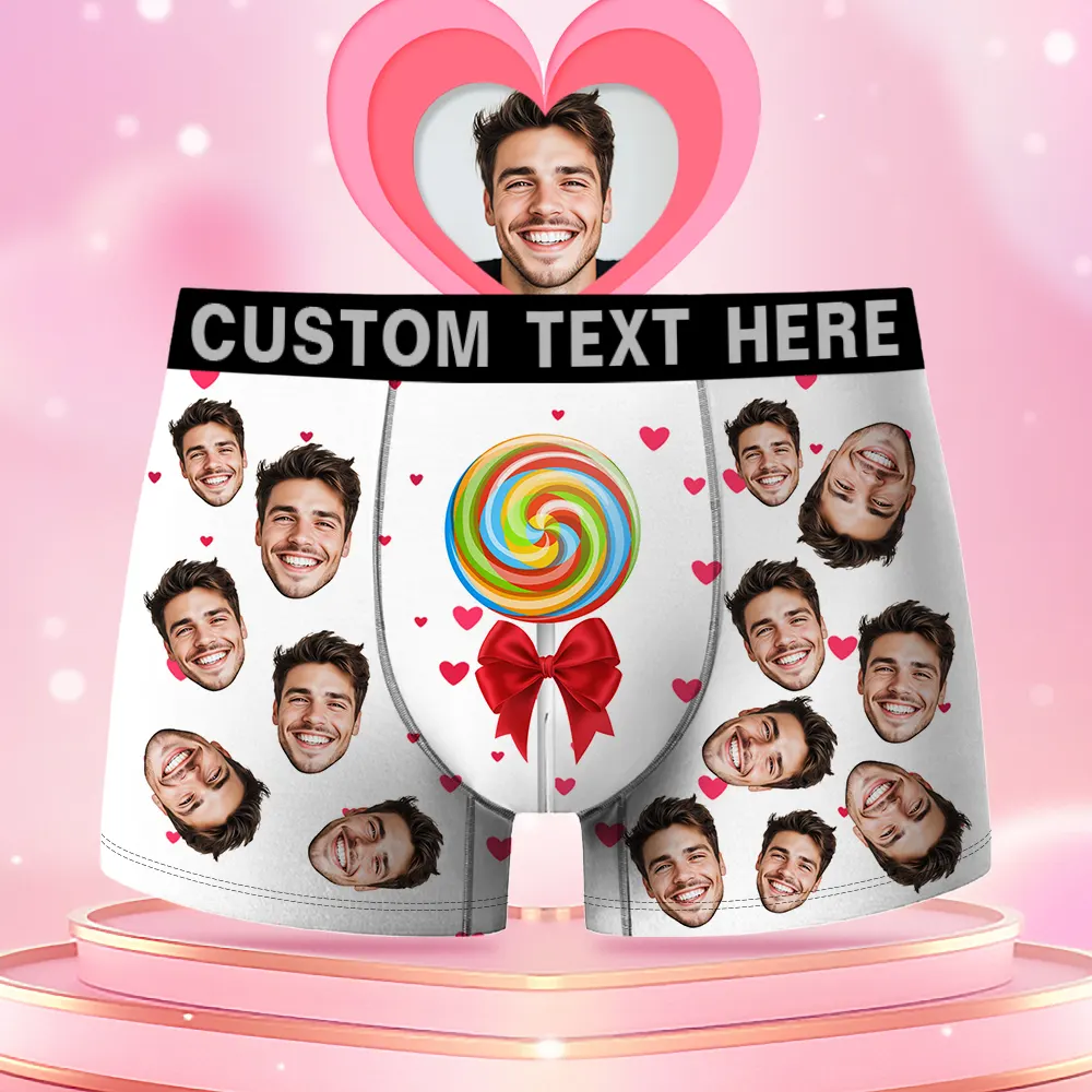 Custom Face Men's Boxer Love Is Love Lgbt Style Underwear, Birthday ...