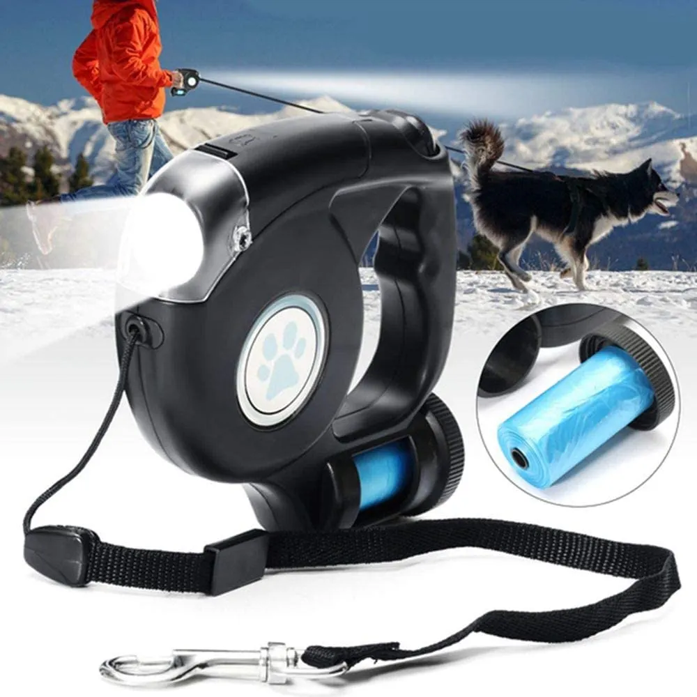 Retractable Dog Leash With Led Light Multifunction Pet Dog Leash With ...