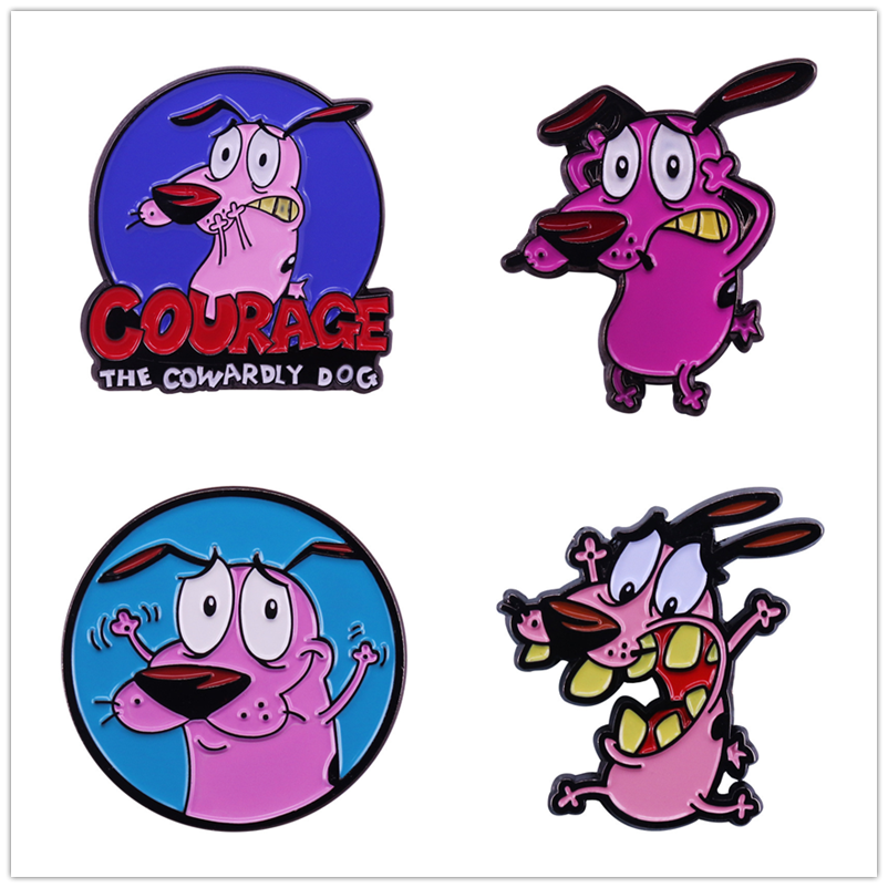 COURAGE The Cowardly Dog cartoon cartoon anime classic miss lapel ...