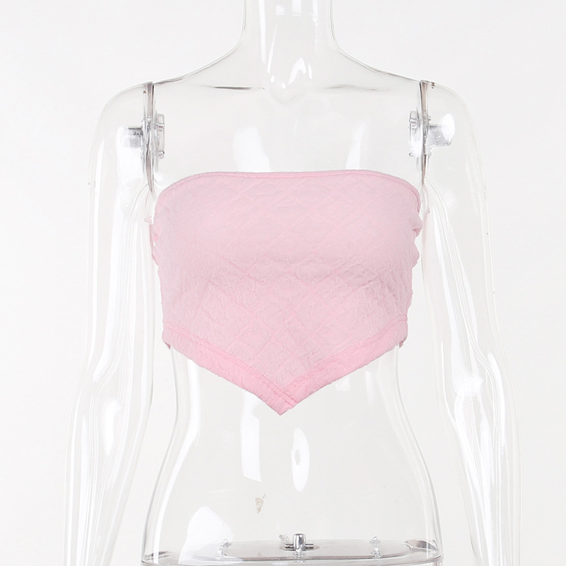 PETAL LACE TRIANGULAR TUBE TOP