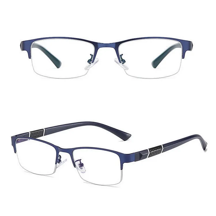 New Retro Anti-blue Glasses Business Reading Glasses TR Metal Frame Men ...