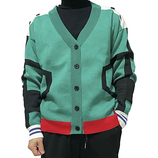 My Hero Academia Cosplay Izuku Midoriya Cardigan Sweater Katsuki ...