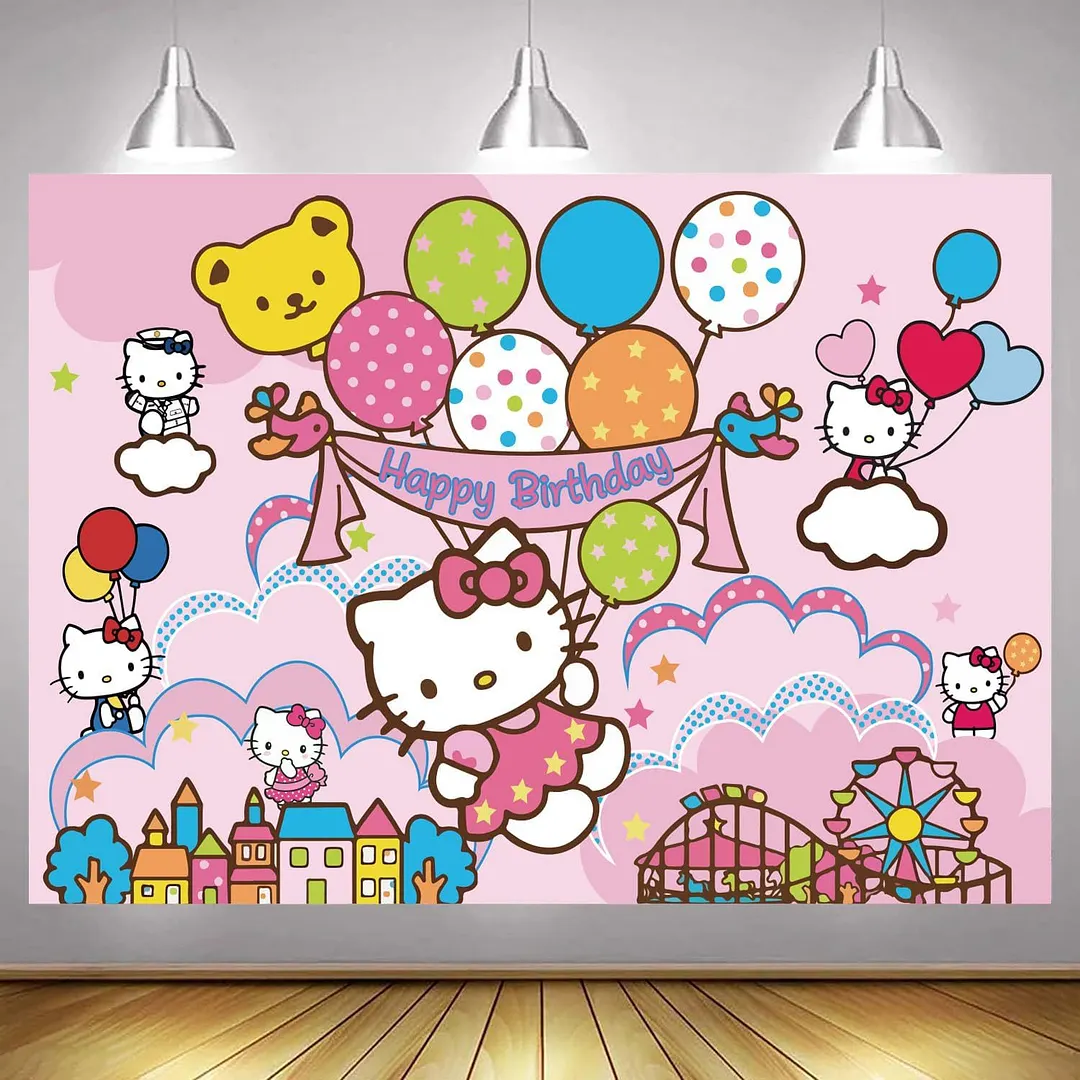 Shop Affordable Pink Hello Kitty Happy Birthday Backdrop for Girls Party