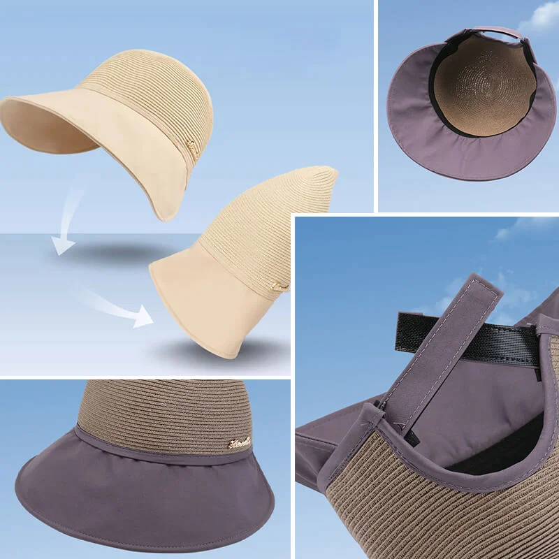 Women's large brim sunscreen hat for beach outing in summer