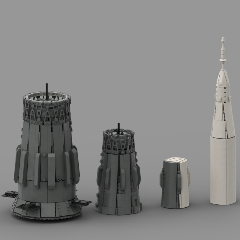 Space 1:110 Soviet N1 Moon Rocket (N-1) BuildMoc Military Spacecraft ...
