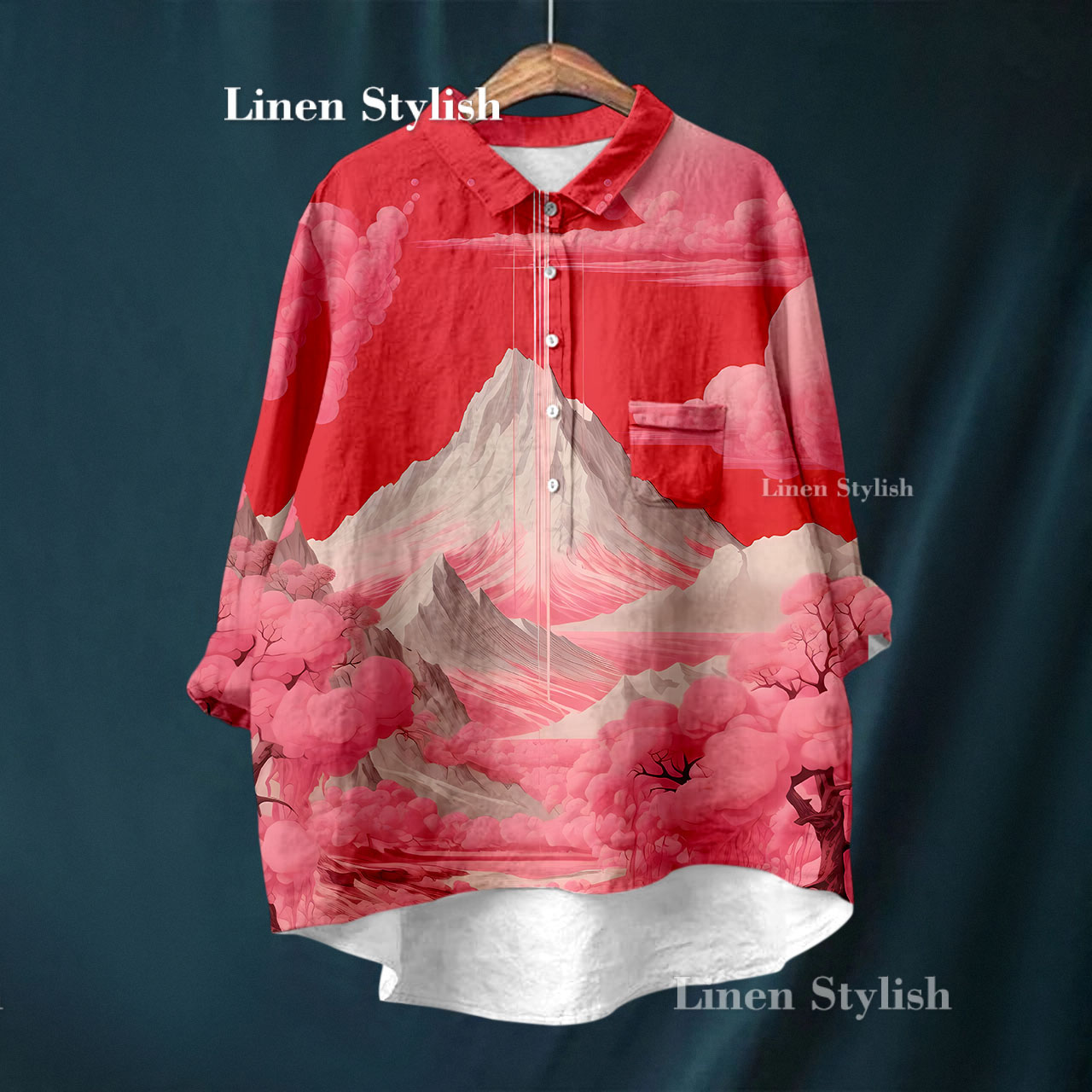 Landscape Painting Print Shirt