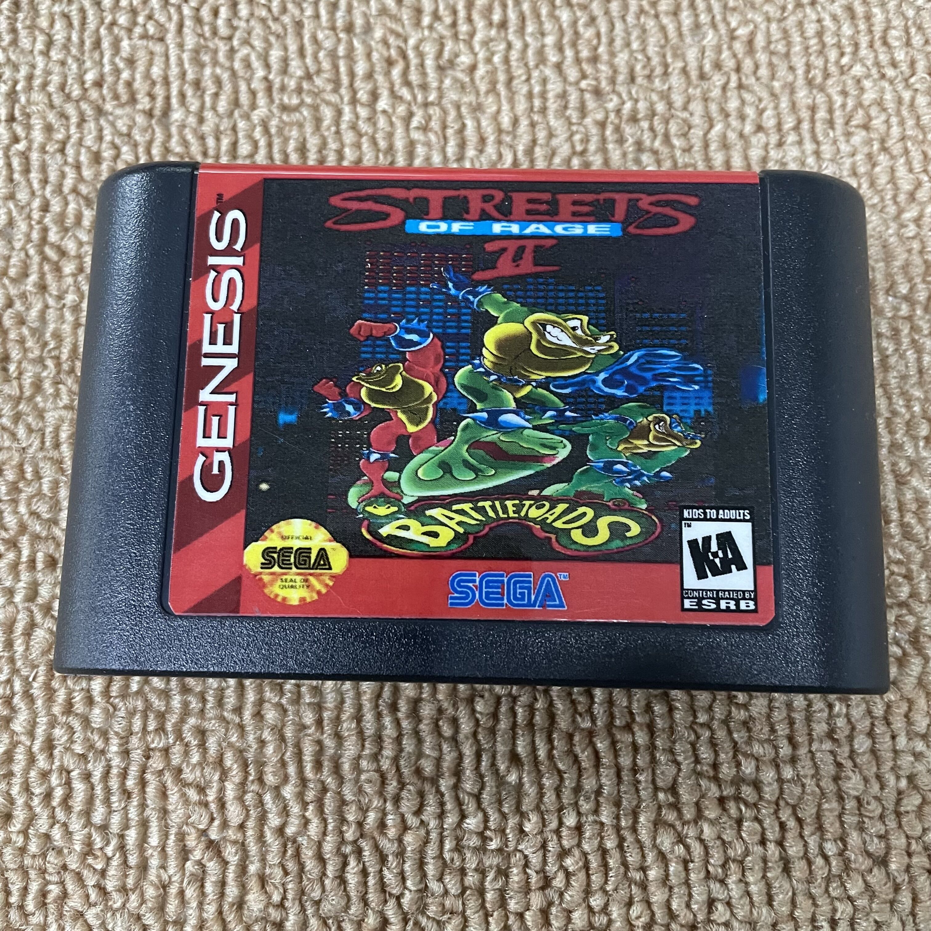 16 Bit Game Card - Streets of Rage 2 Battletoads Edition For SEGA ...