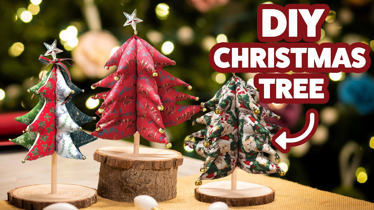 Fabric Christmas Tree Easy Sew Template - Instructions Included