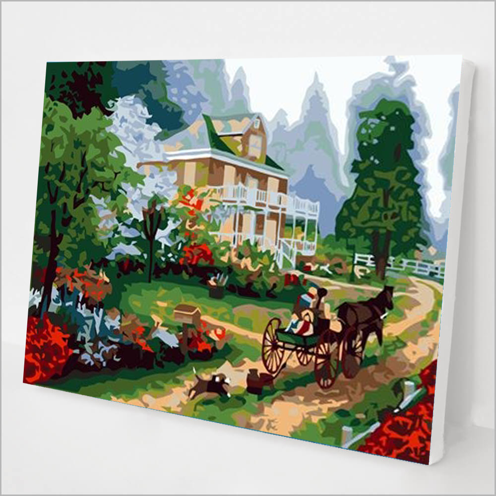 DIY Painting By Numbers | Landscape Cottage