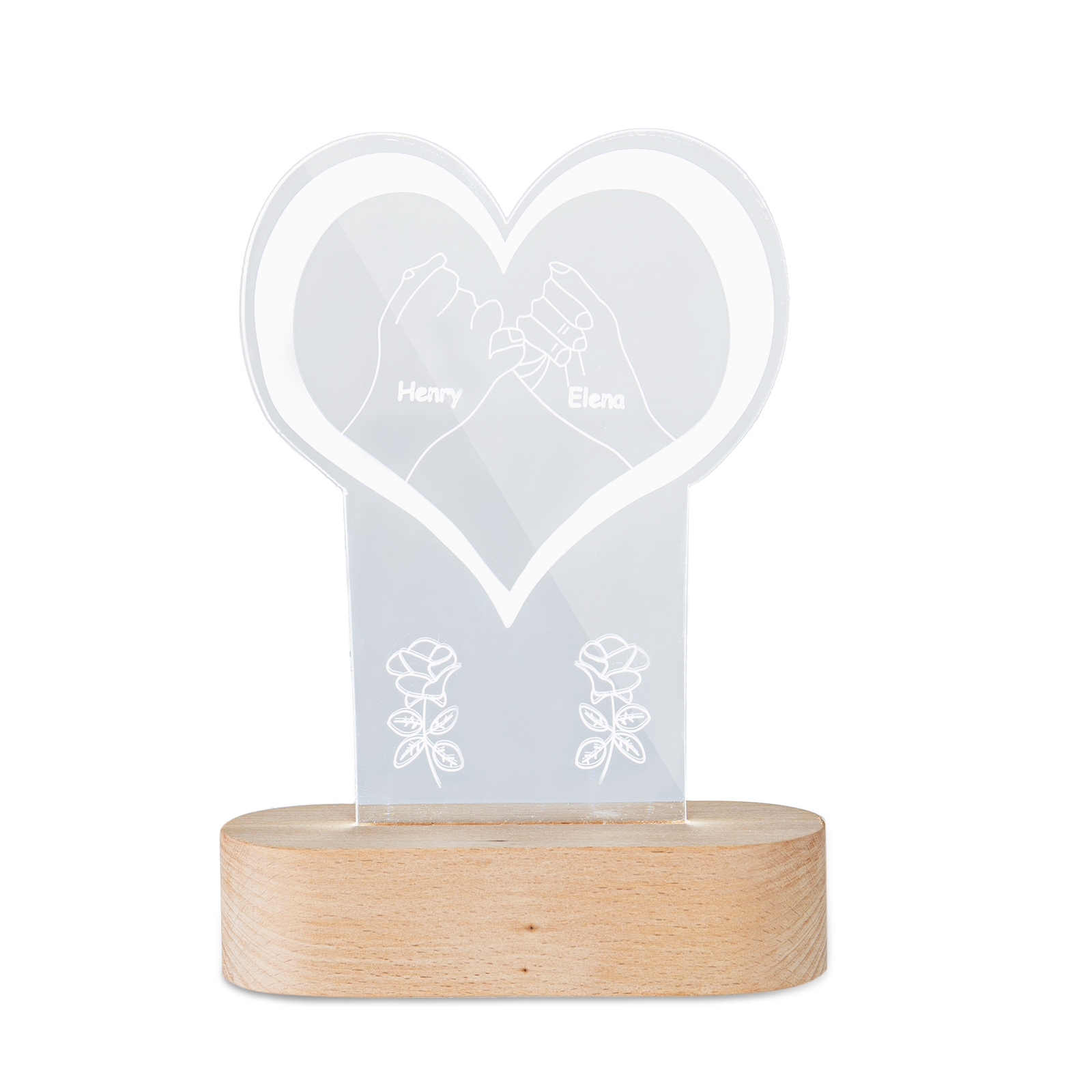 Customized heart-hands Night Light
