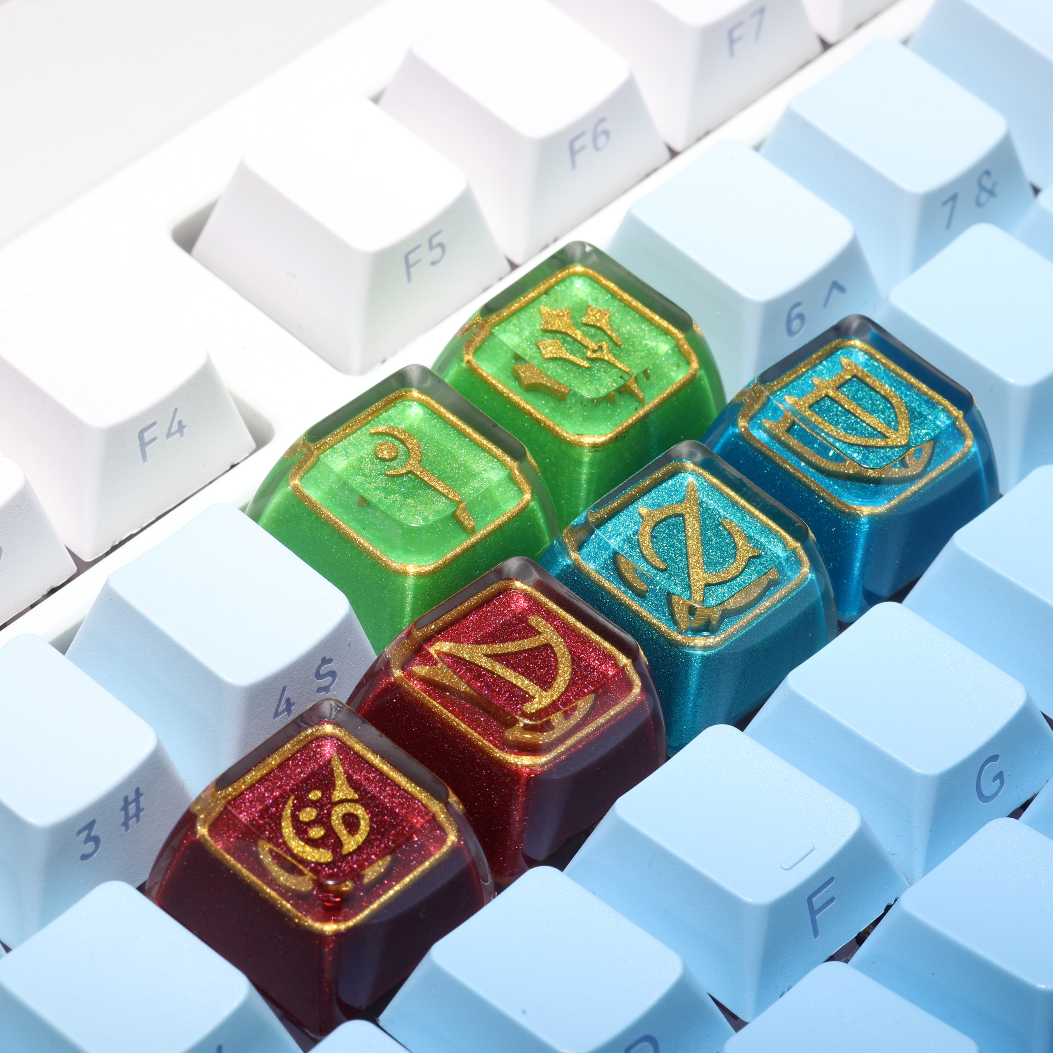 FINAL FANTASY XIV FF14 Role Icons Artisan Keycaps Axonkit