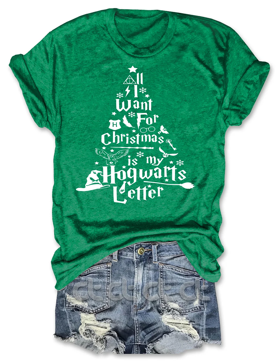 All I Want For Christmas Is Wizard Letter T-Shirt
