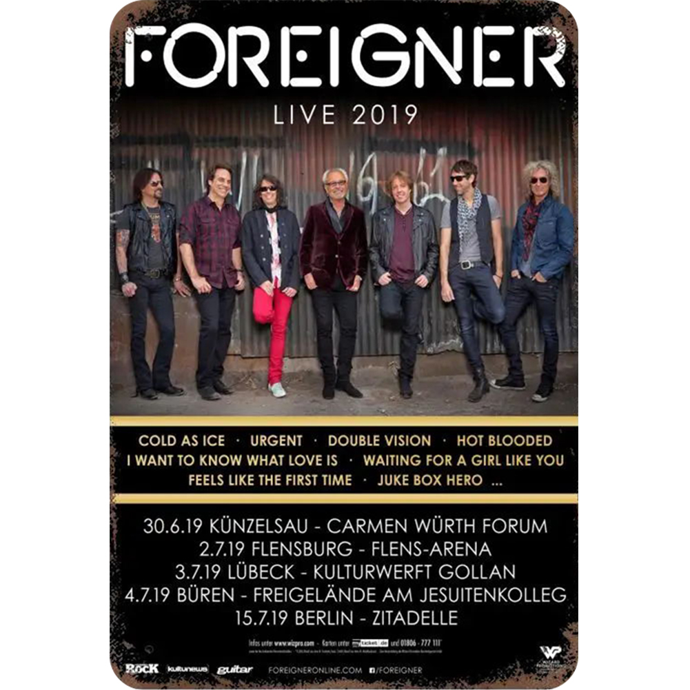 Foreigner - Metal Tin Signs(8*12Inch)