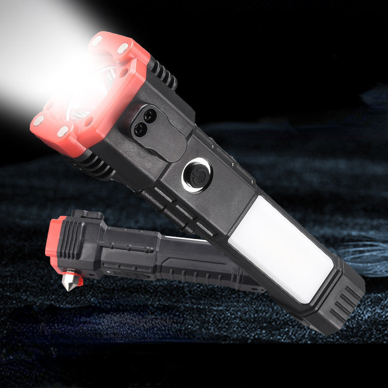 Multi Function Flashlight LED With Side Light COB Strong Light Flashlight