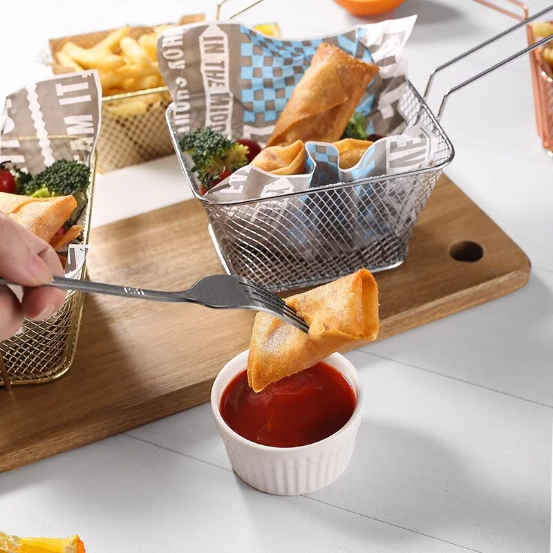Nigikala Stainless Steel Mini French Fries Frying Baskets Food ...