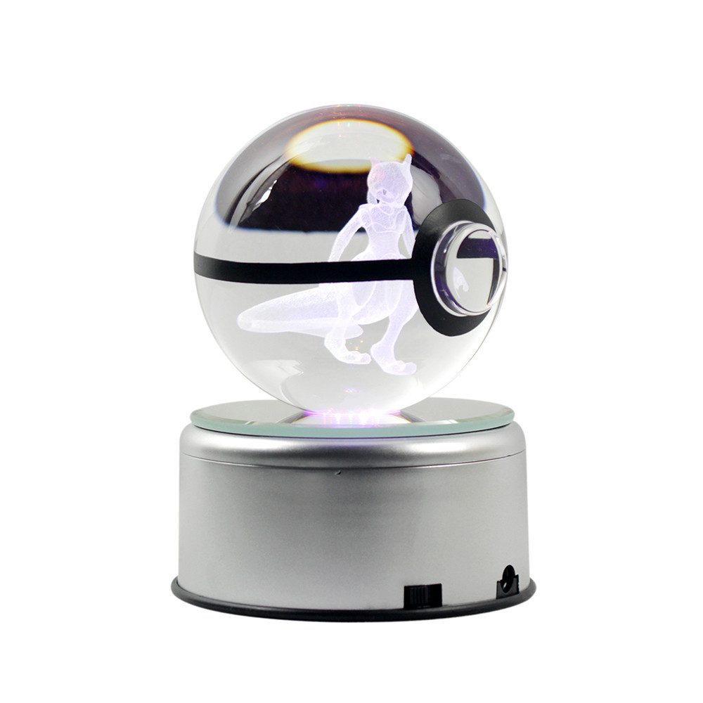 Mewtwo Colorful Rotating Crystal Ball with LED - Free Shipping ...
