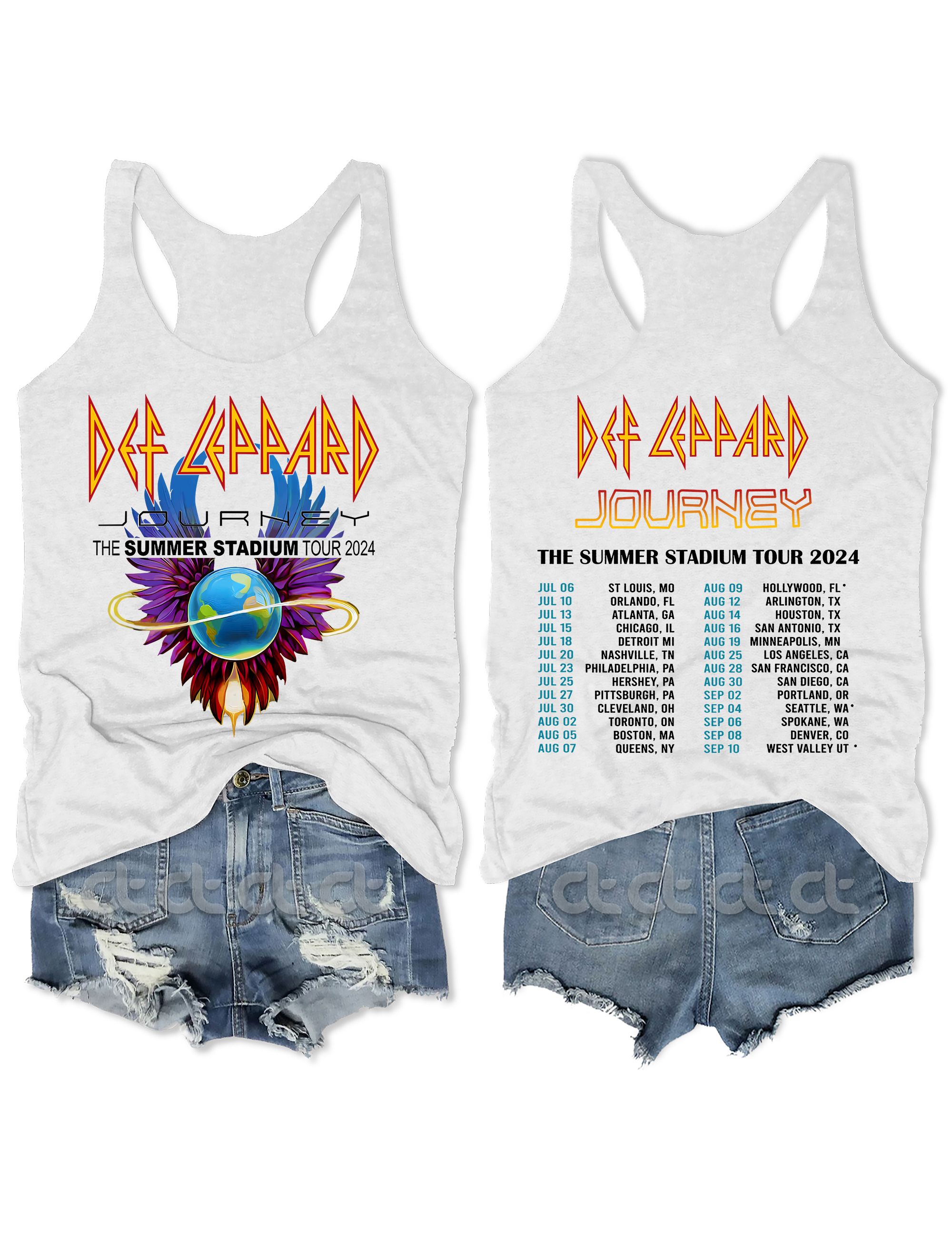 2024 Def Leppard And Journey Summer Stadium Tour Tank