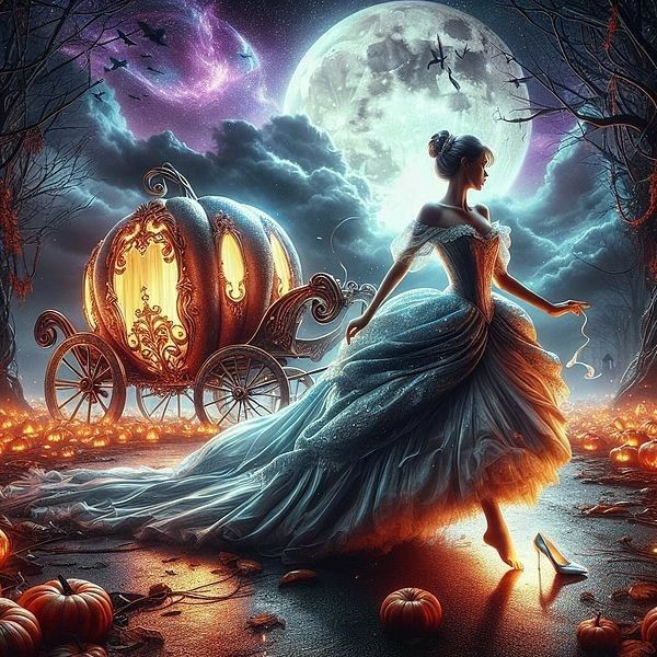 Princess Cinderella (velvet cloth) Fairy Dust Drills full round/square ...