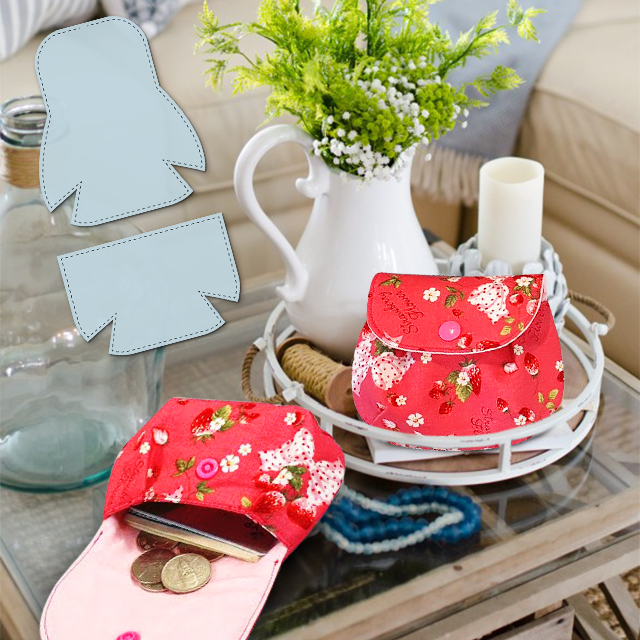 Easy to make No Zipper Pouch- Template + Instructions Included