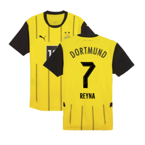 Borussia Dortmund Giovanni Reyna 7 Home Shirt Kit 2024-2025