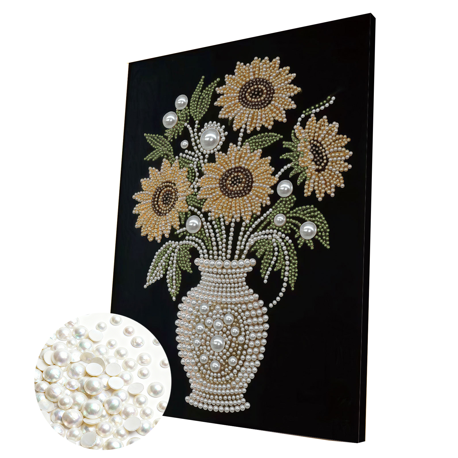 Sunflower Pearl Vase DIY Pearl Diamond Art Kits for Home Decor With ...