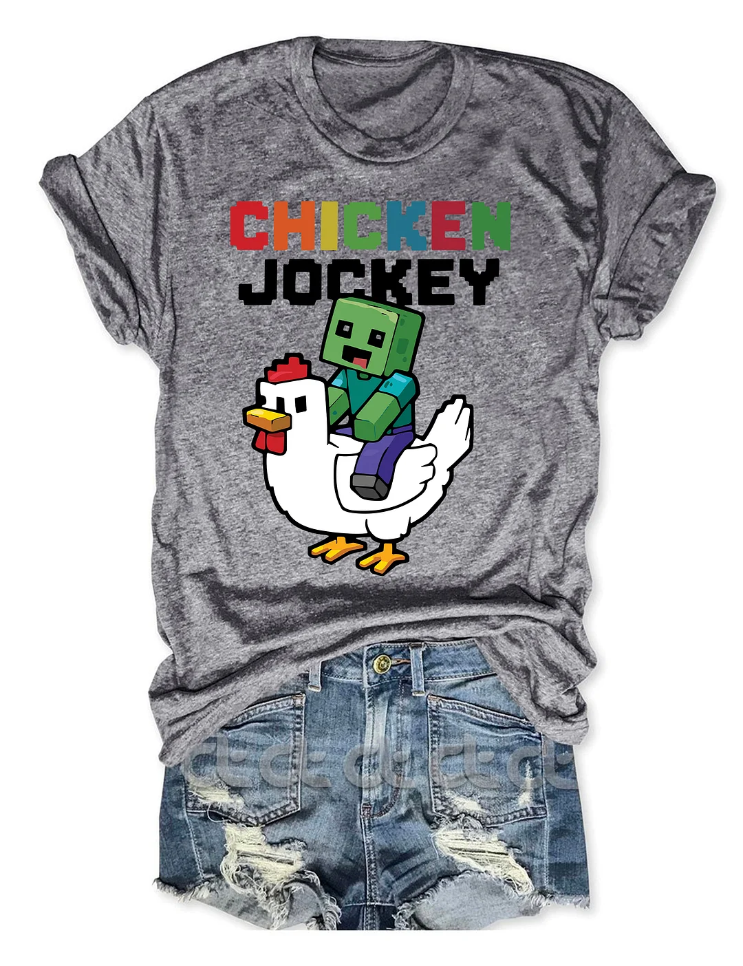 Minecraft Chicken Jockey T-Shirt