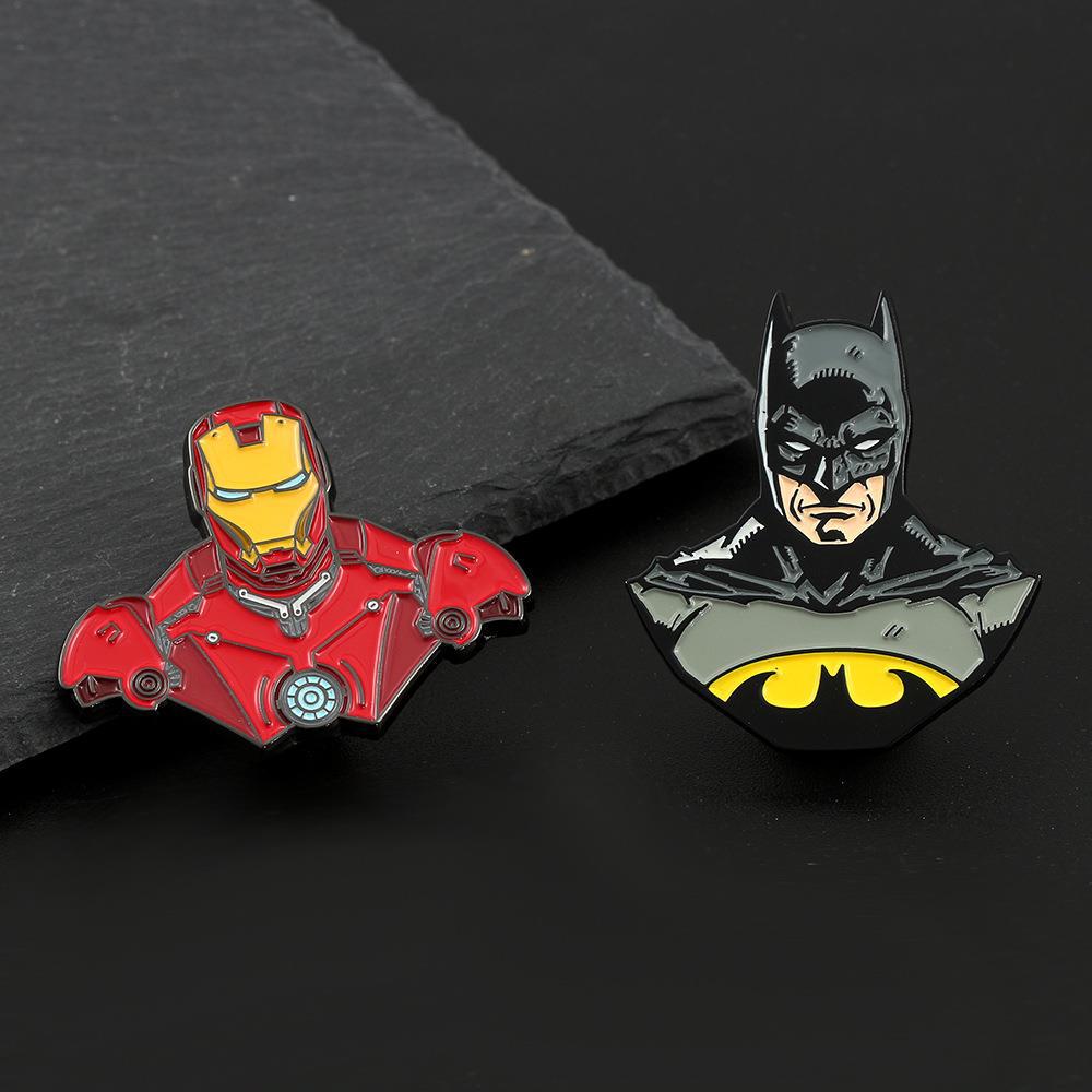 Cartoon Classic Comic Movie Character Hero Enamel Pin Brooch Bat Lapel ...