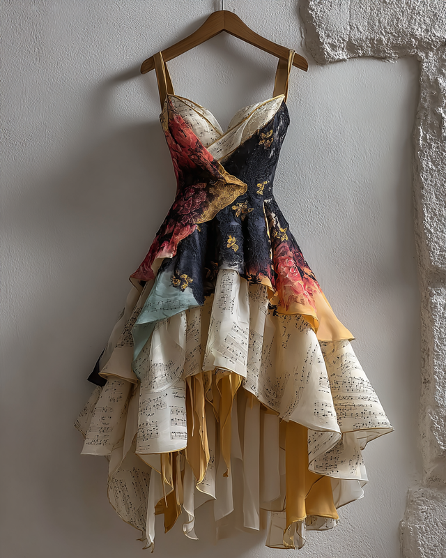 Summer Music Theme Fashion Design Dress