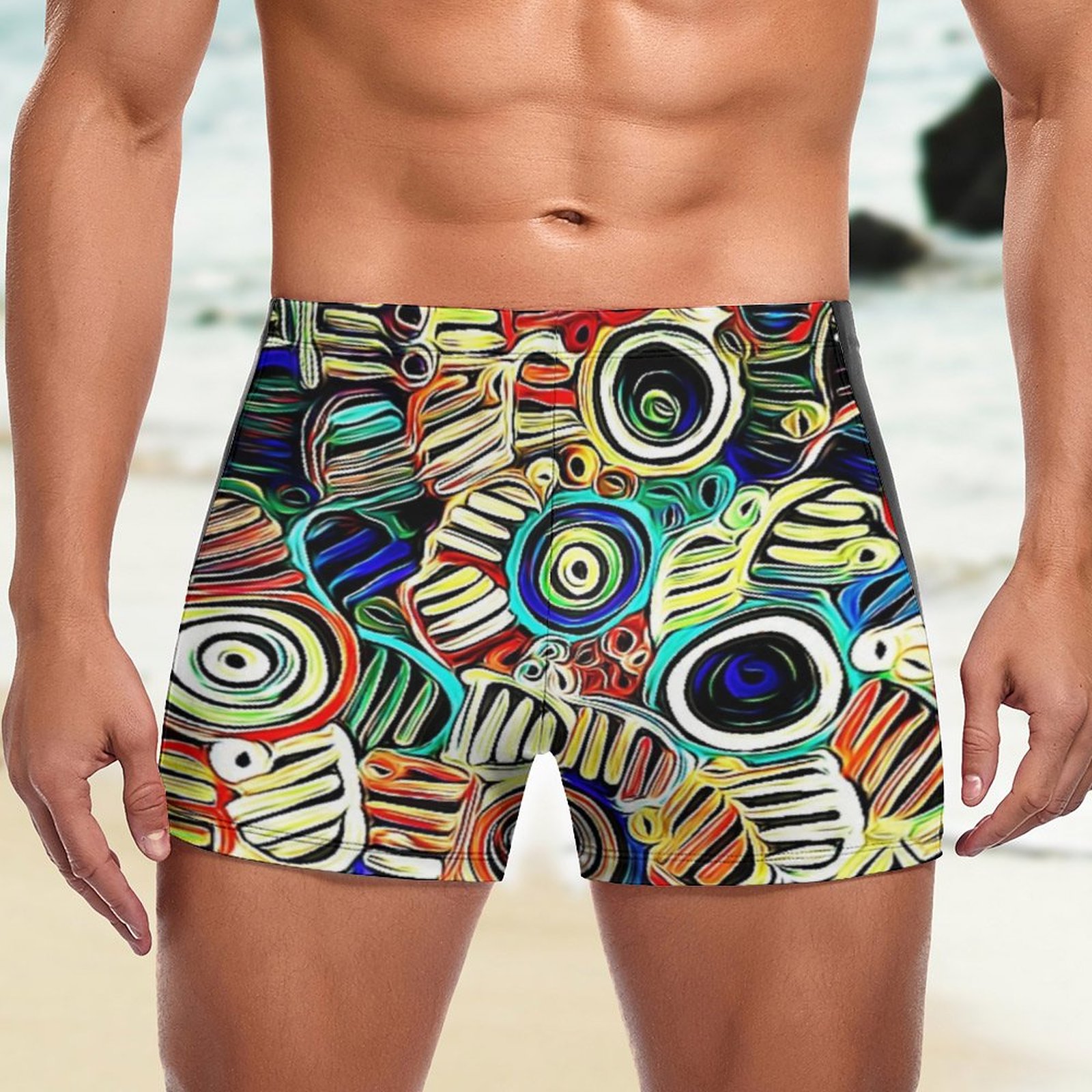 SFNEEWHO Soakage Australian Aboriginal Artists er Swim Brief Square Leg ...