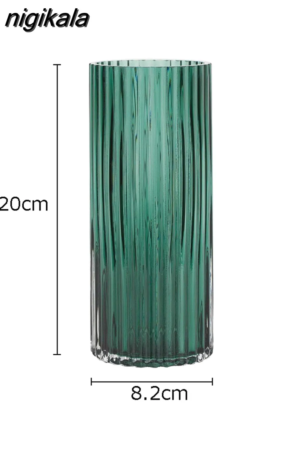 nigikala Vertical Grain Glass Vase Hydroponics Flower Pots Desk ...