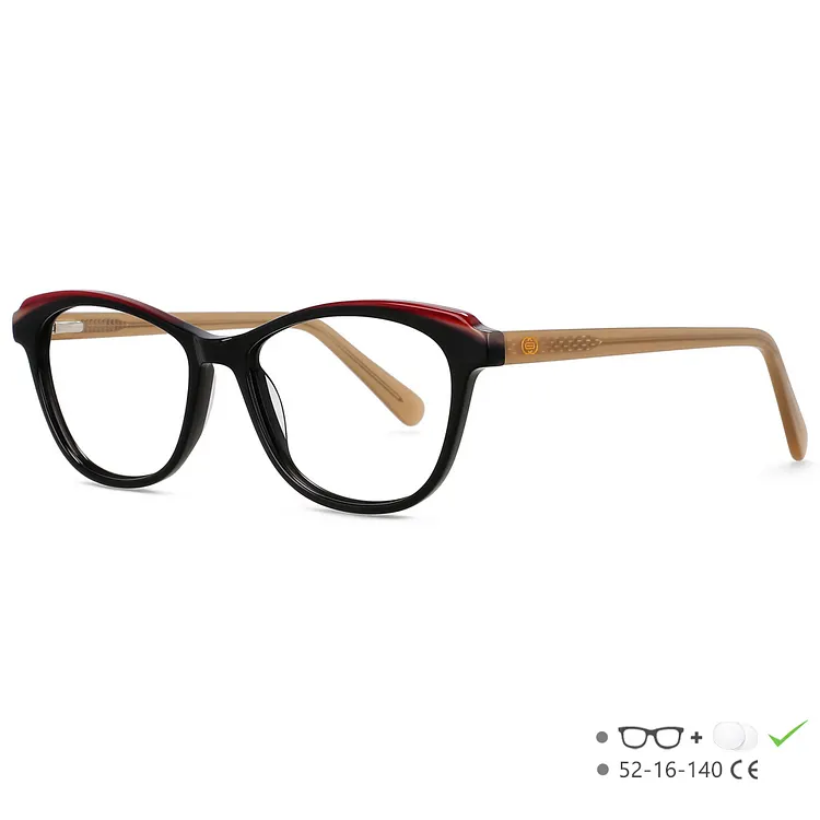 55571 Retro Small Acetate Glasses Frame High Quality Brand Design ...
