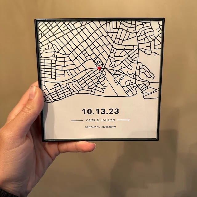 Custom Hand Drawn Coordinates Street Map