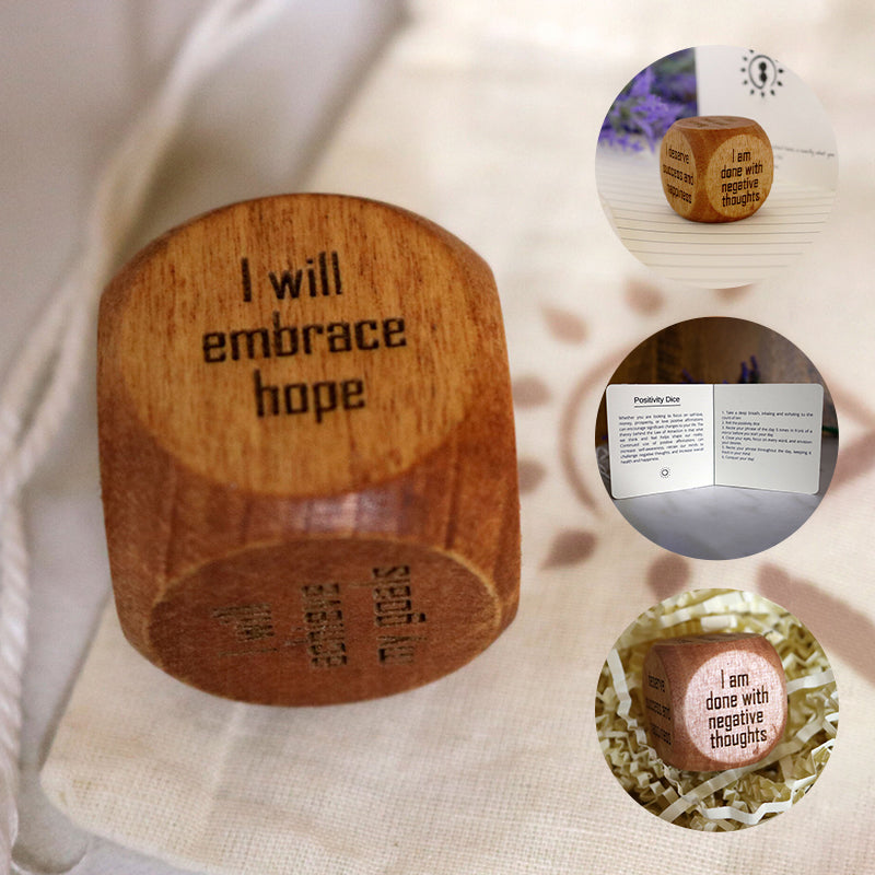 Positive Affirmation Wooden Dice