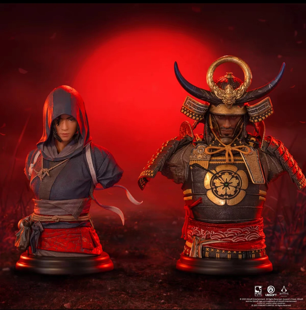 1/4 Scale Yasuke & Fujibayashi Naoe Bust Statue - Assassin's Creed ...