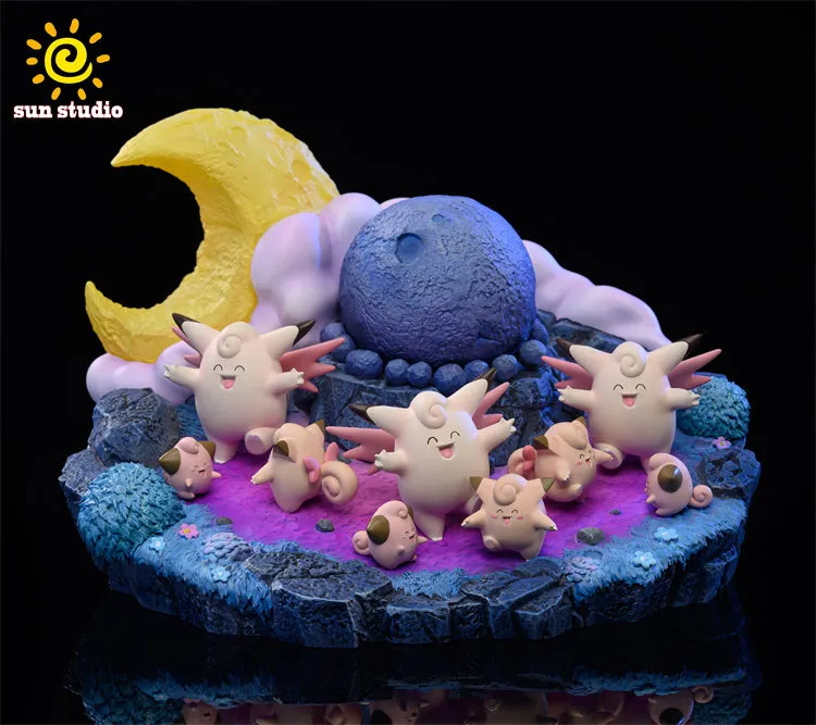 1/20 Scale World Mt. Moon Clefairy Family with LED - Pokemon Resin ...