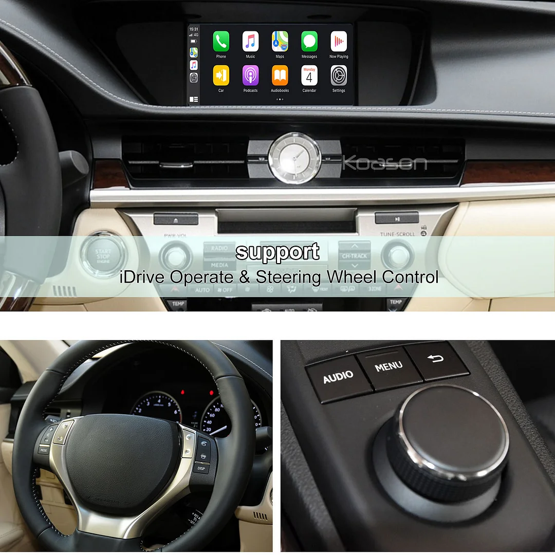 koason Wireless Apple CarPlay Android Auto box for Lexus LS ES NX IS LC ...