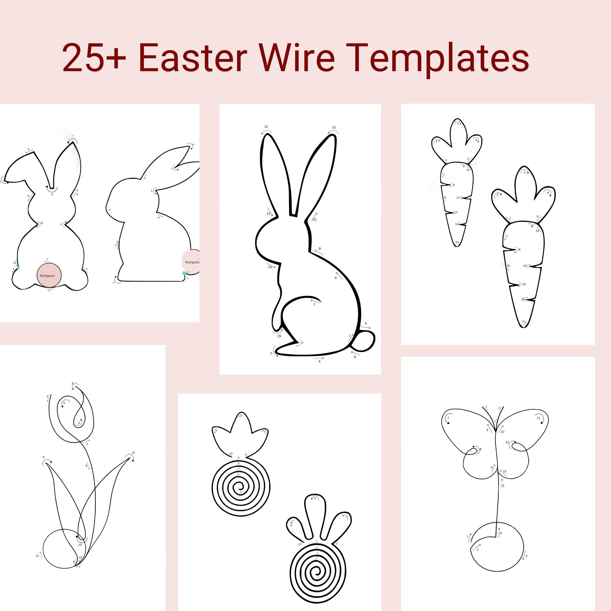25+ Easter Knitted Wire Art Patterns