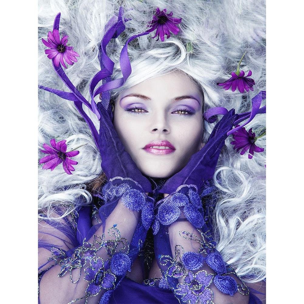 Beautiful Woman 30*40CM(Canvas) Full Round Drill Diamond Painting