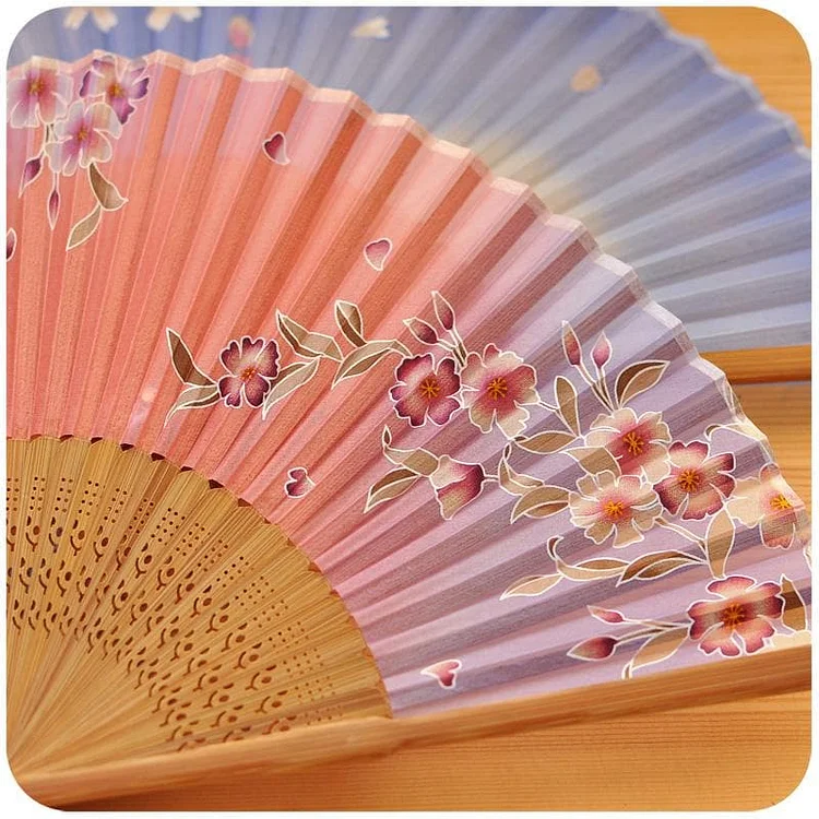 Retro Sakura Wood Fans SP1710492