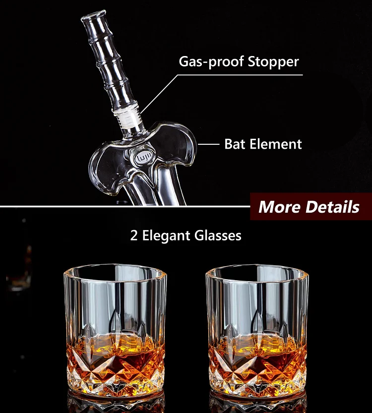 LUJII Heroic Sword Whiskey Decanter Set for Brave Hero, Liquor ...