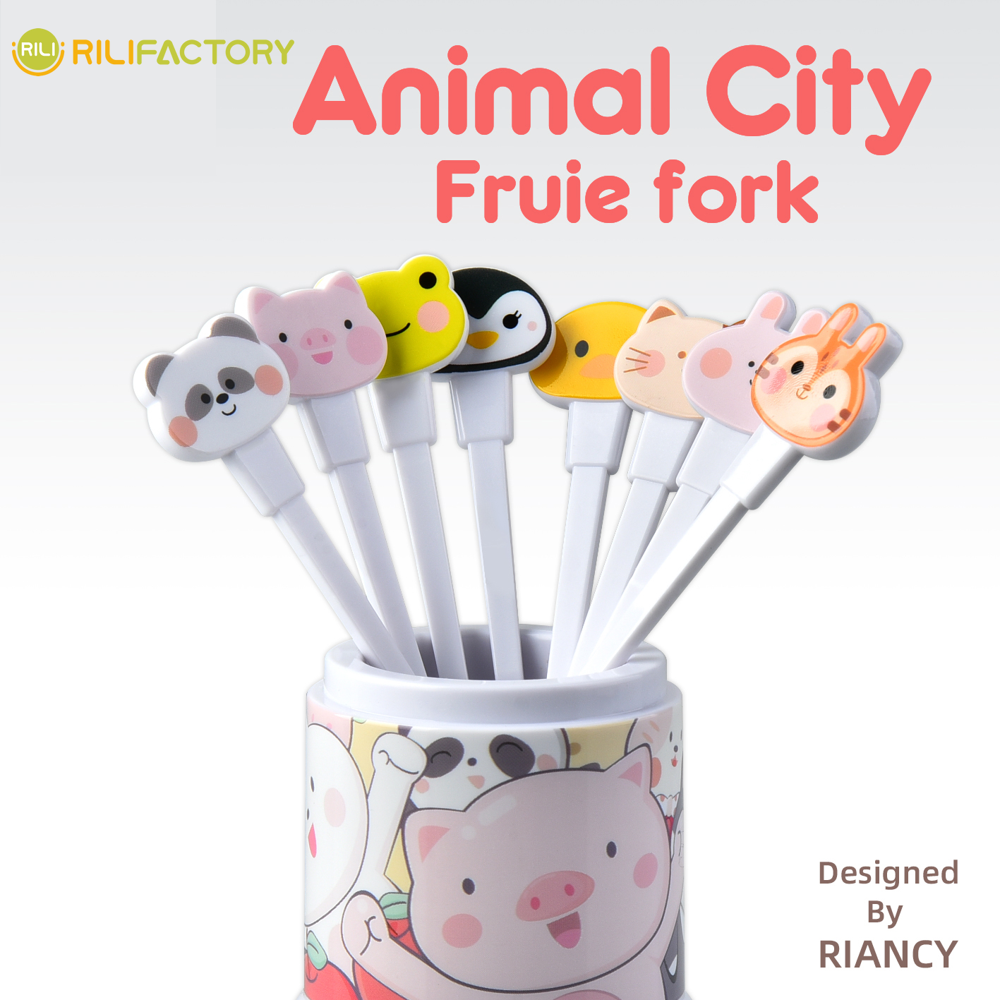 Cartoon Animal City Fruit Fork - Home Customized Manufacture | Rilifactory