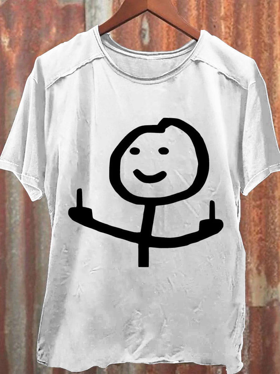 Stickman Giving Middle Finger T-shirt