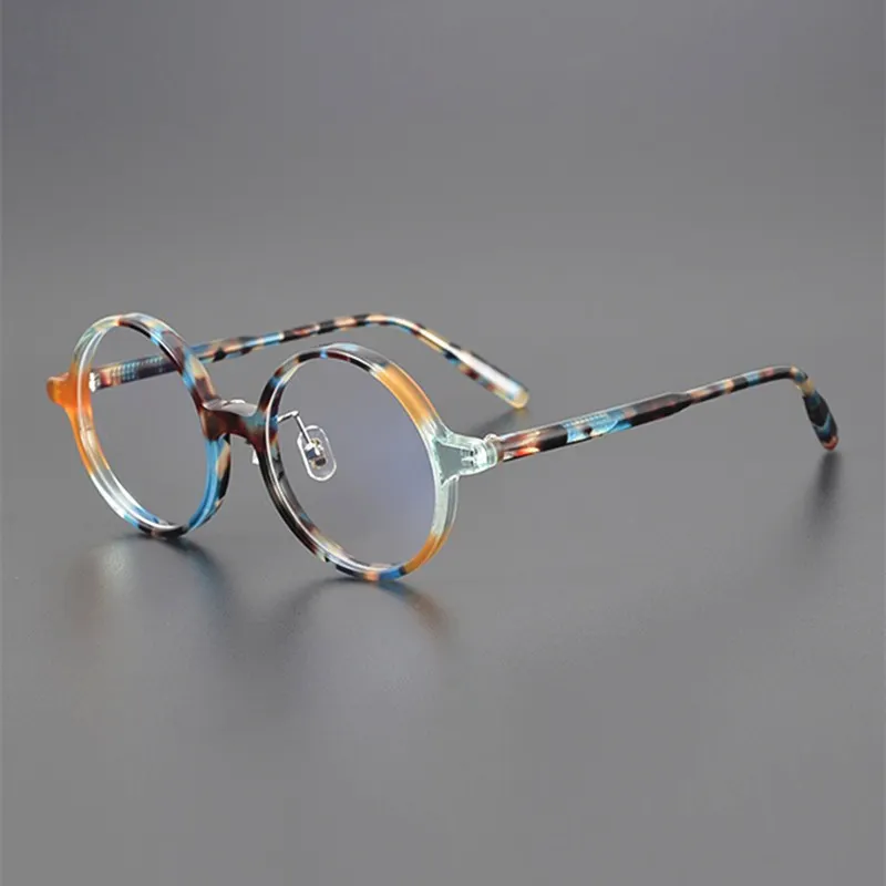 High quality frosted textured acetate large round frames handmade ...