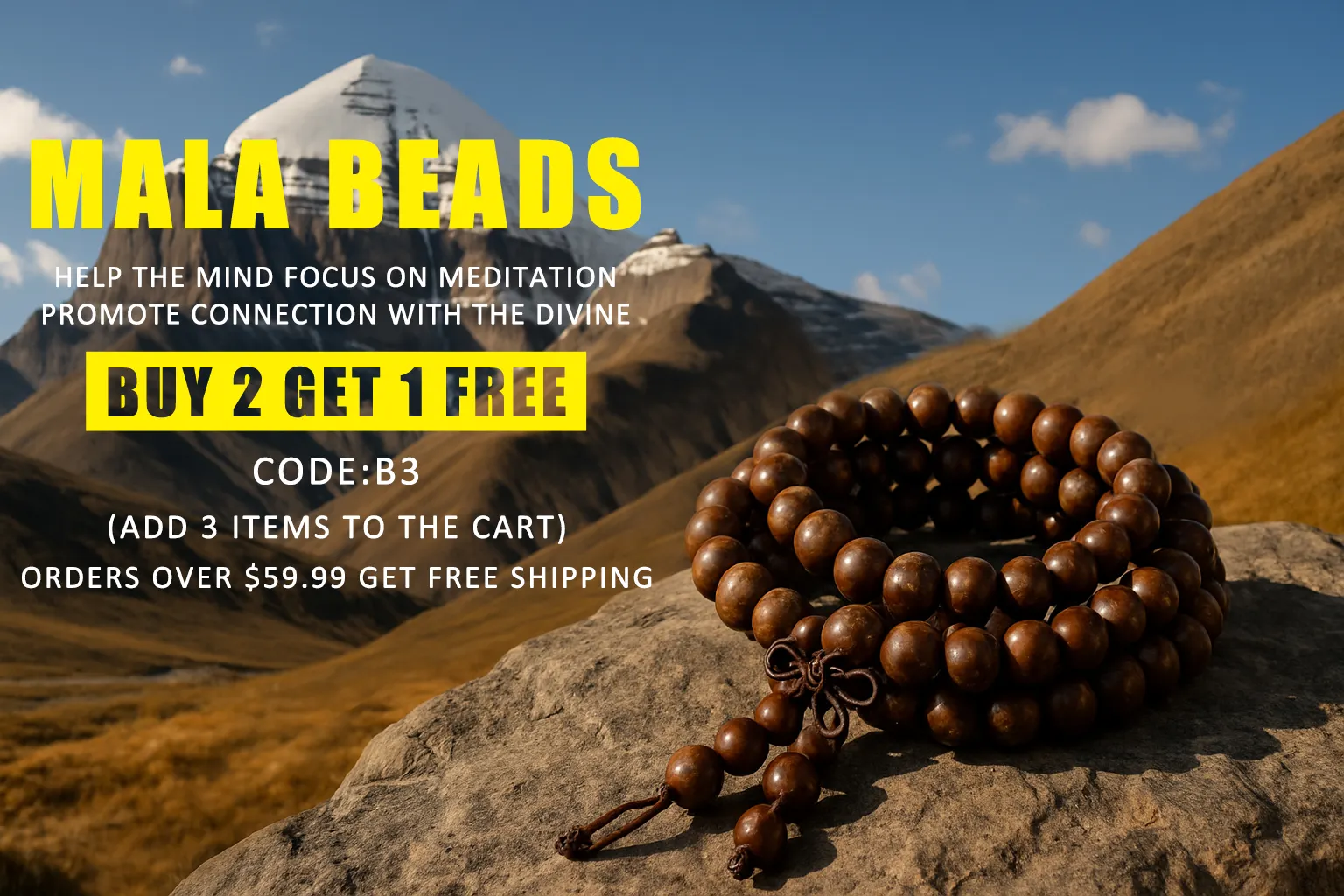 Wooden Mala Beads
