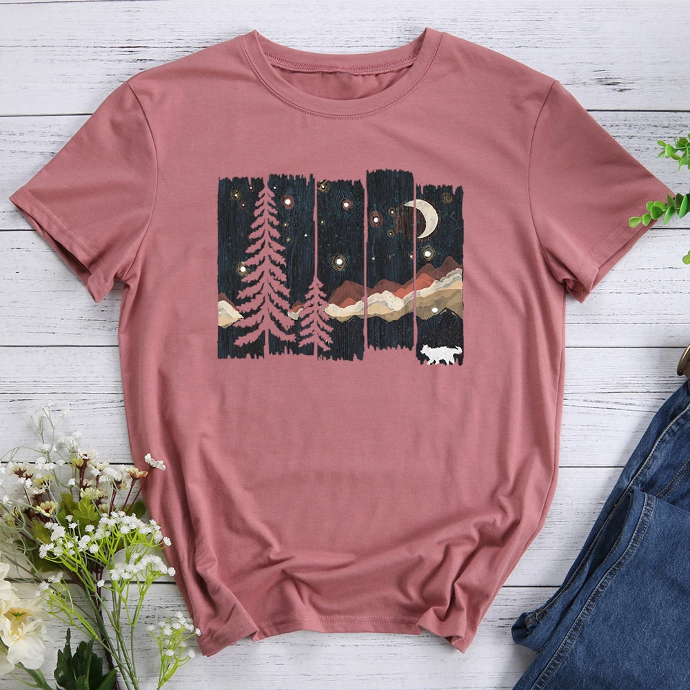 HMD Starry Night in Mountains Hiking Tee-06411