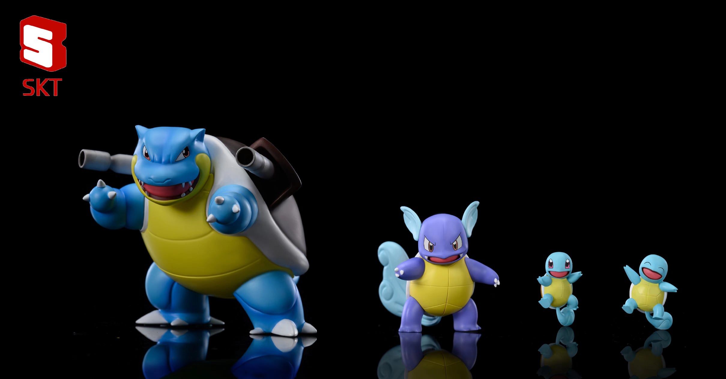 1/20 Scale World Zukan Squirtle Evolution Set - Pokemon Statue - SKT ...