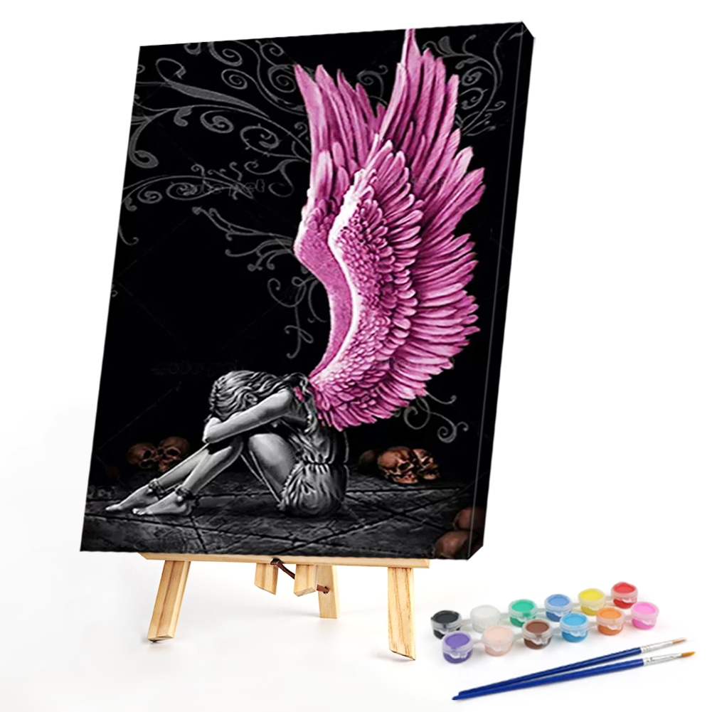 Angel with Pink Wings(40*50 CM)-Painting By Numbers